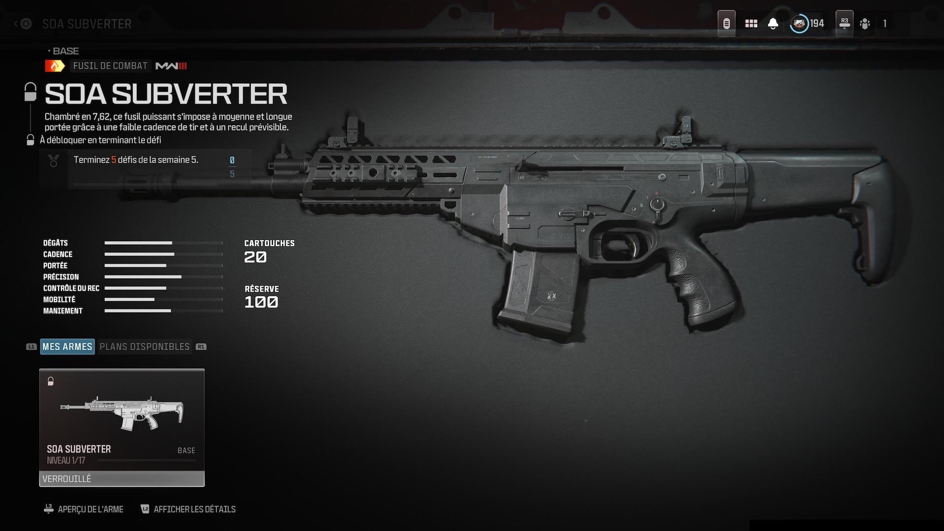 Modern Warfare 3/Warzone : Le SOA Subverter, comment débloquer ce fusil ...