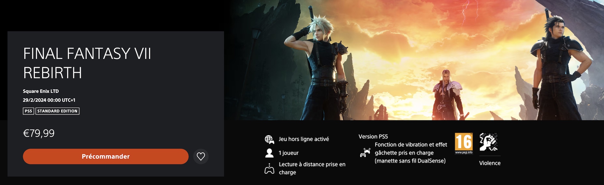 Final Fantasy 7 Rebirth : Heure de sortie et prétéléchargement en ...