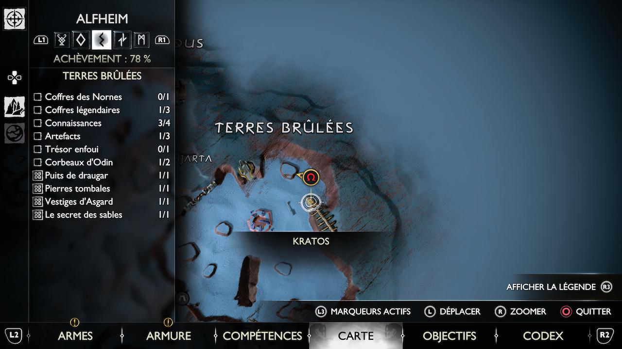 God of War Ragnarök : Carte au trésor « Os du vautour », solution ...