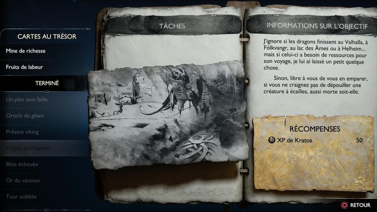 God of War Ragnarök : Carte au trésor « Trépas de Dagestr », solution ...