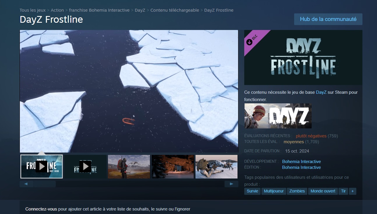 DayZ : Le DLC Frostline boudé par les joueurs - GAMEWAVE