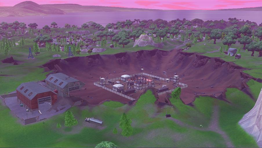 Fortnite : Un youtubeur recouvre entièrement le cratère de Dusty Depot ...